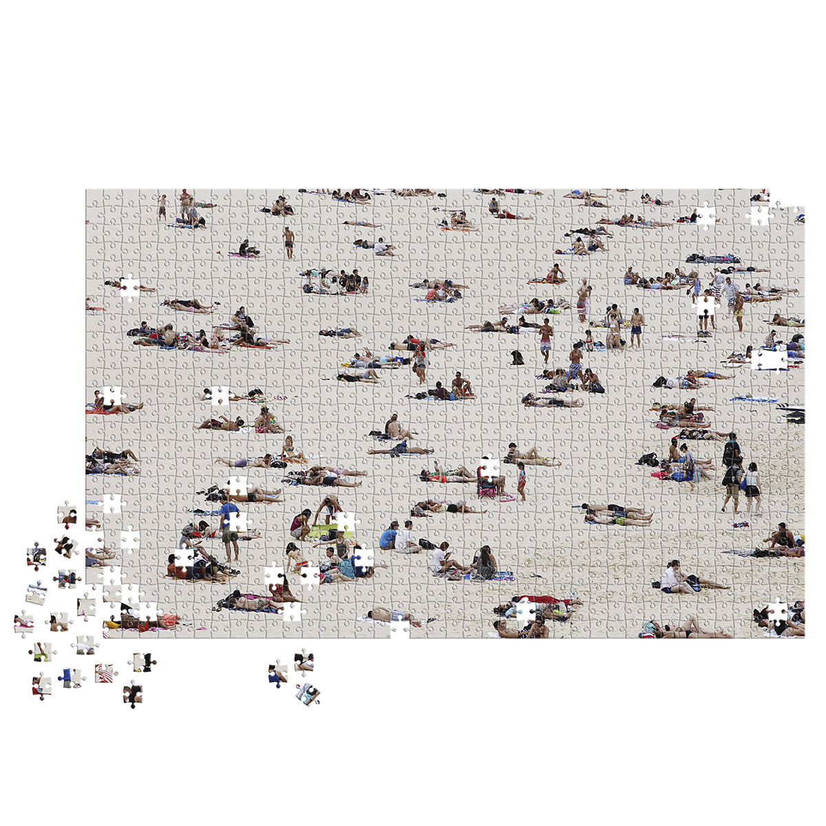 New Years Day, Crowds on Bondi Beach Puzzle – The Store